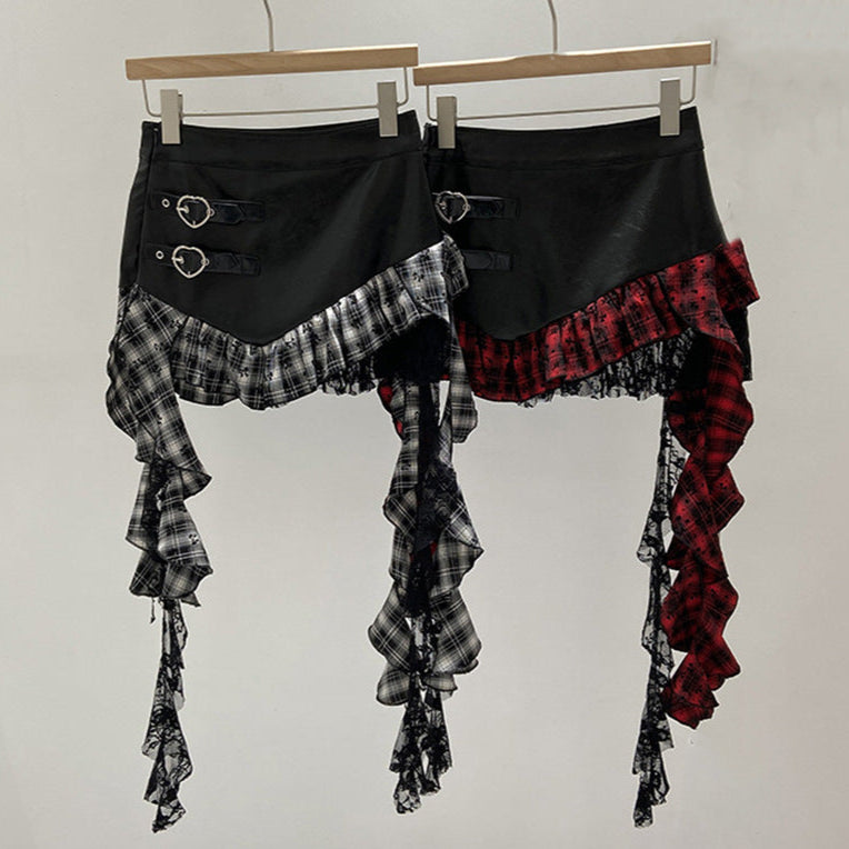 Asymmetric Ruffled Alt Skirt