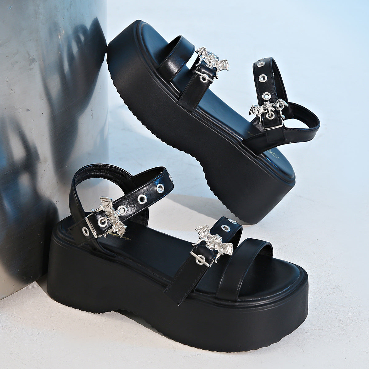 Black Bat Sandals for Women