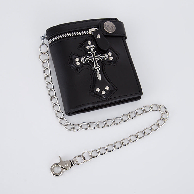Black Gothic Wallet with Cross