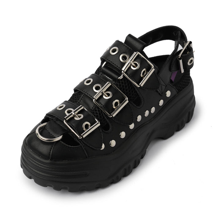 Goth Sandals for Women - Summer Low Shoes
