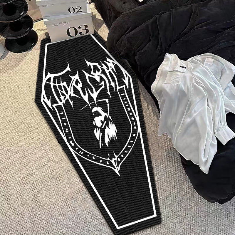 Coffin Shaped Gothic Letter Rug