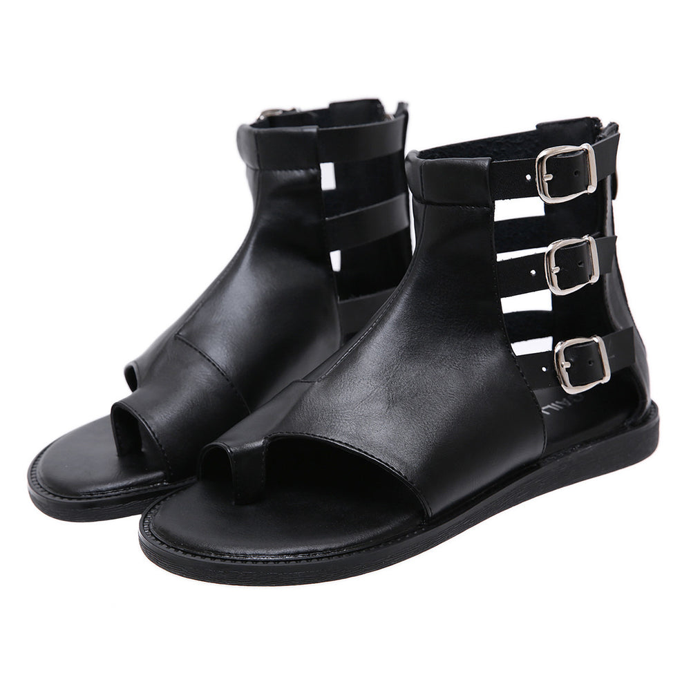 Goth Sandals for Women - Summer Low Shoes